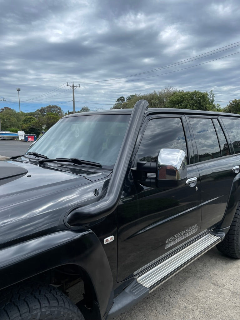 Nissan GU Patrol 4" Passenger Side Mid Entry Stainless Snorkel to suit ...