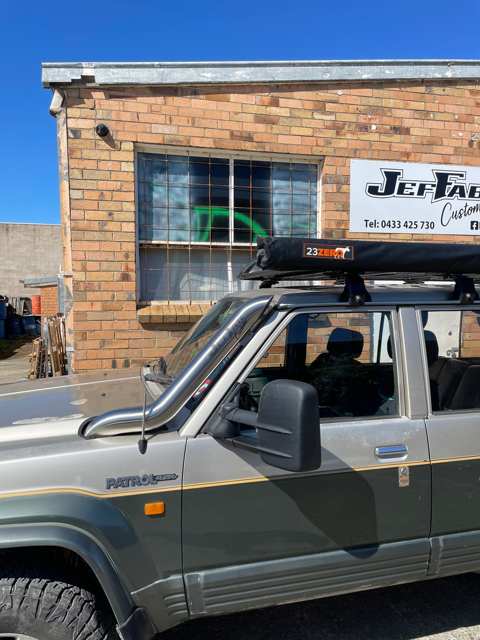 Nissan GQ Patrol Bonnet Entry 4" Stainless Snorkel – JefFab Customs